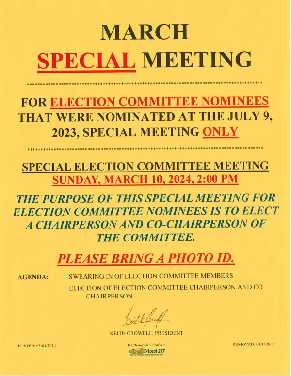 March Special Meeting | UAW Local 276