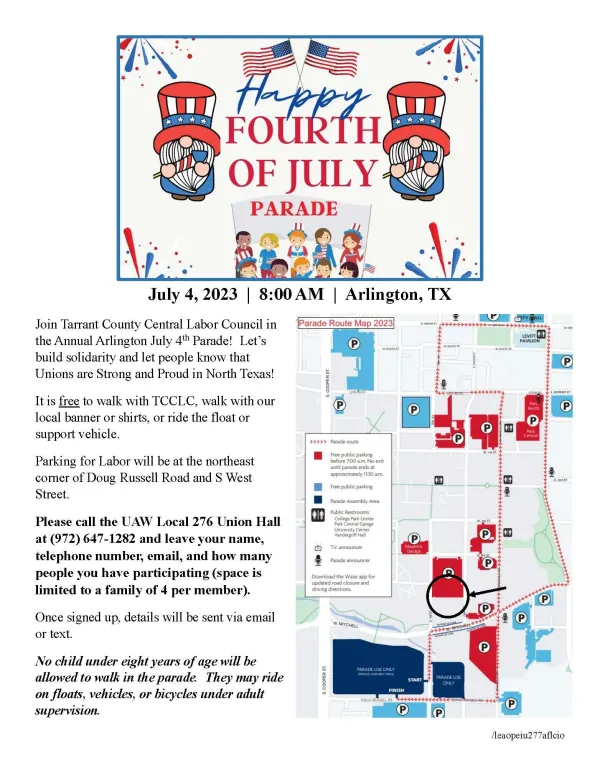 Arlington Fourth of July Parade | UAW Local 276