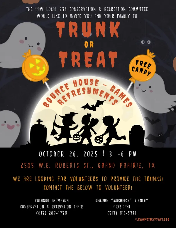 Trunk or Treat | UAW Local 276